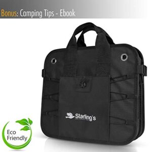 Starling's Car Trunk Organizer - Durable Storage SUV Cargo Organizer Adjustable (Black, 2 Compartments)