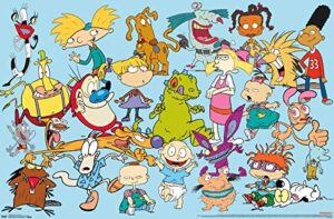 trends international nickelodeon characters wall poster, 22.375″ x 34″, unframed version