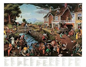 laminated proverbidioms by t. e. breitenbach fantasy weird odd strange urban poster 28×22 inches