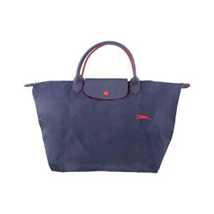 longchamp womens le pliage club lightweight tote handbag navy medium