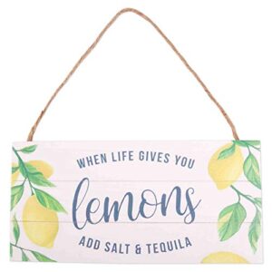 gsm brands when life gives you lemons wood plank hanging sign (13.75×6.9)