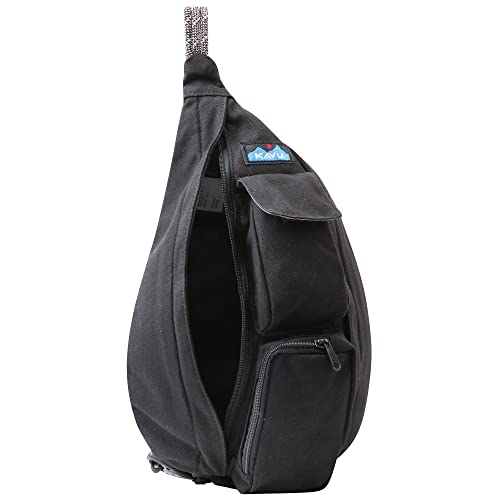 KAVU Mini Rope Bag Cotton Sling ​- Black