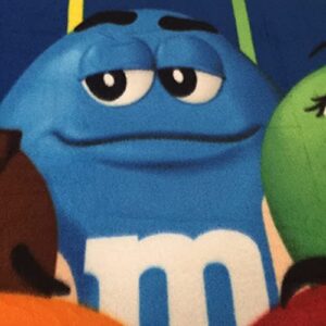 M&M Fleece Blanket with all M&M Characters