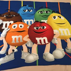 M&M Fleece Blanket with all M&M Characters