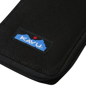 KAVU Go Time Bi-Fold Crossbody Wallet with Rope Strap - Black