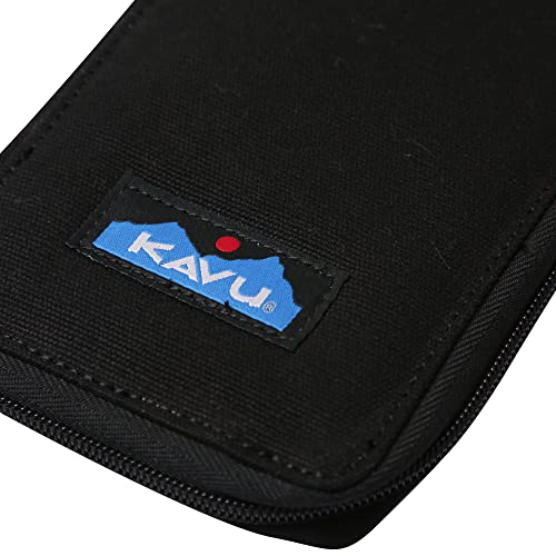 KAVU Go Time Bi-Fold Crossbody Wallet with Rope Strap - Black