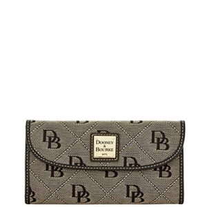 dooney & bourke womens continental clutch wallet (black)