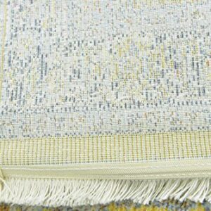 Unique Loom Baracoa Collection Area Rug - Prado (2' 2" x 6' 1" Runner, Yellow/ Ivory)