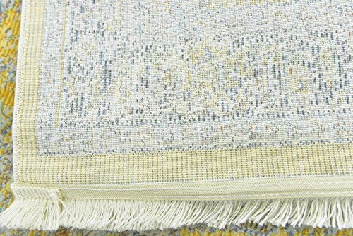 Unique Loom Baracoa Collection Area Rug - Prado (2' 2" x 6' 1" Runner, Yellow/ Ivory)