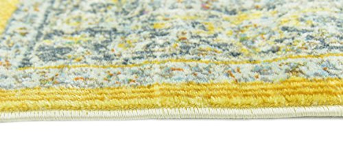 Unique Loom Baracoa Collection Area Rug - Prado (2' 2" x 6' 1" Runner, Yellow/ Ivory)