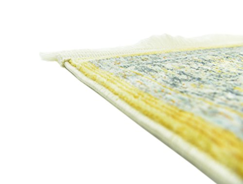 Unique Loom Baracoa Collection Area Rug - Prado (2' 2" x 6' 1" Runner, Yellow/ Ivory)