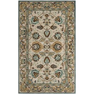 SAFAVIEH Antiquity Collection 6' x 9' Peacock / Blue AT812B Handmade Traditional Oriental Premium Wool Area Rug