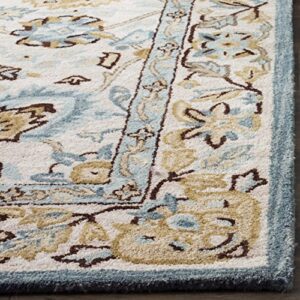 SAFAVIEH Antiquity Collection 6' x 9' Peacock / Blue AT812B Handmade Traditional Oriental Premium Wool Area Rug