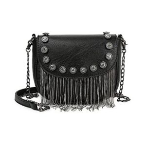 women’s small studs rivet crossbody handbag fashion shell shape shoulder messenger bag