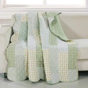 barefoot bungalow juniper throw blanket, 50 x 60 inches, sage