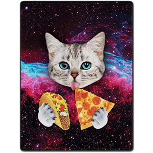 tslook blankets funny cat starry pizza eat beautiful gorgeous cozy plush throw blanket (40″ x 50″)