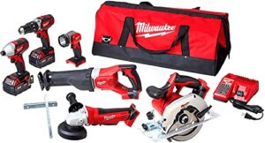 milwaukee m18 cordless lithium-ion 6-tool combo kit (2696-26)