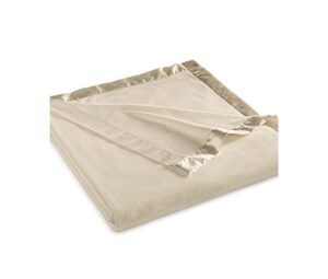 martha stewart easy care soft fleece blanket (king, camel tan)