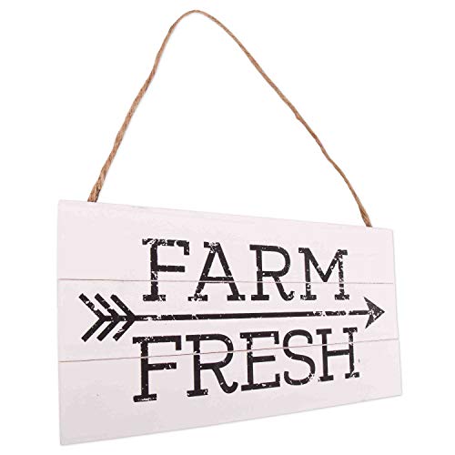 GSM Brands Farm Fresh Wood Plank Hanging Sign (13.75 x 6.9)