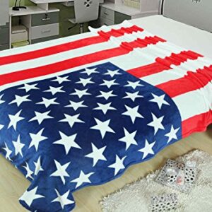 king's deal- Bed Blanket :79 inch x 59 inch Super Soft Warm Air Conditioning Throw Blanket for Bedroom Living Rooms Sofa,Oversized Travel Throw Cover Air Conditioned Room Blanket(USA Flag1)