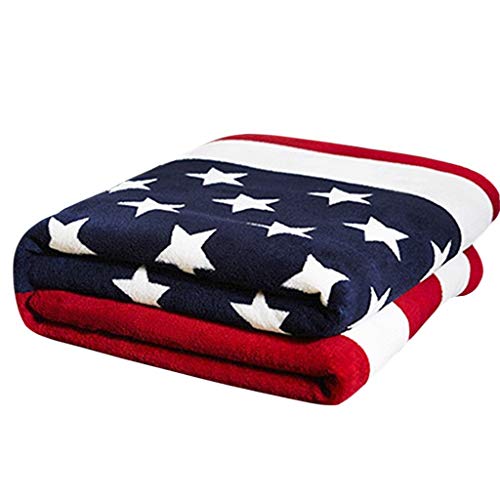 king's deal- Bed Blanket :79 inch x 59 inch Super Soft Warm Air Conditioning Throw Blanket for Bedroom Living Rooms Sofa,Oversized Travel Throw Cover Air Conditioned Room Blanket(USA Flag1)