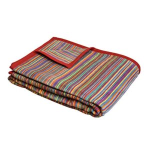 ibena colorful sunset stripe cotton blend throw blanket