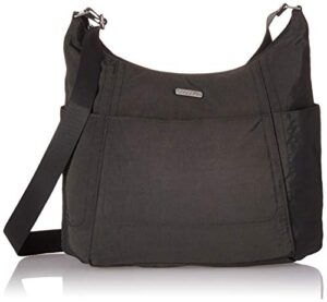 baggallini hobo tote charcoal/fuschia