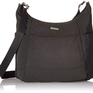 Baggallini Hobo Tote Charcoal/Fuschia