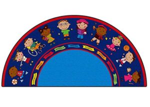 kidcarpet.com friends semicircle rug, 12′ x 6′