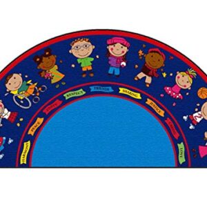 KidCarpet.com Friends Semicircle Rug, 12' x 6'