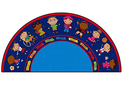 KidCarpet.com Friends Semicircle Rug, 12' x 6'