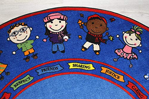 KidCarpet.com Friends Semicircle Rug, 12' x 6'