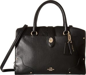 coach mercer 30 satchel li/black one size