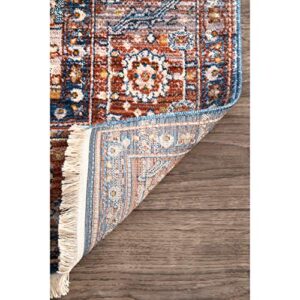 nuLOOM Jullian Vintage Floral Area Rug, 3' x 5', Rust