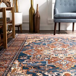 nuLOOM Jullian Vintage Floral Area Rug, 3' x 5', Rust