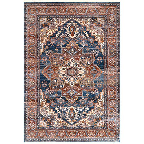 nuLOOM Jullian Vintage Floral Area Rug, 3' x 5', Rust