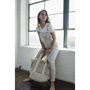 Latico Leathers Greta Womens Tote Handbag - Made From 100% Leather Handcrafted by Artisans, Black