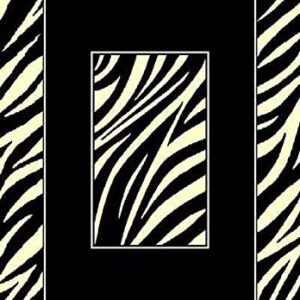 Zebra Print Rug Contemporary Area Rugs Zebra Rugs Large Zebra Rugs for Living Room Animal Print Rugs (5’ 3” X 7’ 5”)