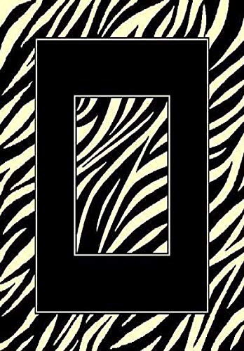 Zebra Print Rug Contemporary Area Rugs Zebra Rugs Large Zebra Rugs for Living Room Animal Print Rugs (5’ 3” X 7’ 5”)