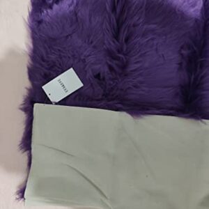 Yiyi Bridal Soft Faux Fur Sheepskin Rug Fake Fleece Chair Cover Seat Pad Soft Fluffy Shaggy Area Rugs for Bedroom Living Room or Nursery,Purple 2ftx3ft