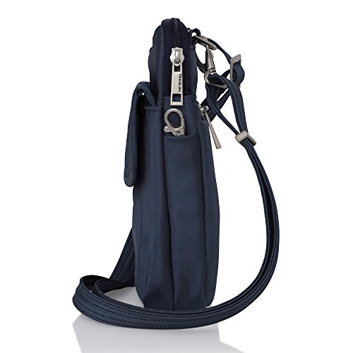 Travelon Anti-Theft Signature Slim Pouch (Blue - Exclusive Color)