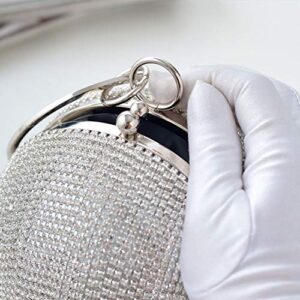 Lanpet Women Round Ball Crystal Evening Clutch Purse Tassel Wedding Party Handbags