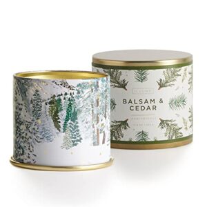 illume noble holiday balsam & cedar soy candle, large tin