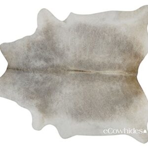 ecowhides Grey Palomino Brazilian Cowhide Area Rug, Cowskin Leather Hide for Home Living Room (XXL) 8 x 7 ft