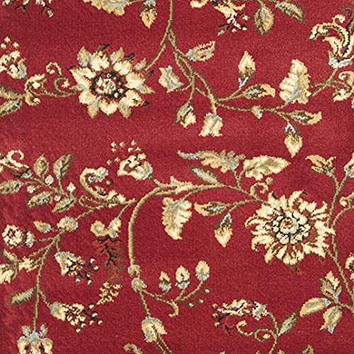 SAFAVIEH Lyndhurst Collection 2'3" x 8' Red / Multi LNH552 Traditional Floral Non-Shedding Living Room Entryway Foyer Hallway Bedroom Runner Rug