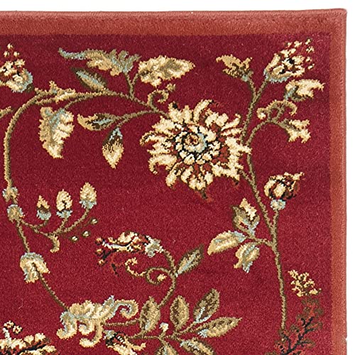 SAFAVIEH Lyndhurst Collection 2'3" x 8' Red / Multi LNH552 Traditional Floral Non-Shedding Living Room Entryway Foyer Hallway Bedroom Runner Rug