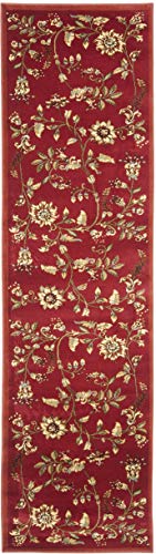 SAFAVIEH Lyndhurst Collection 2'3" x 8' Red / Multi LNH552 Traditional Floral Non-Shedding Living Room Entryway Foyer Hallway Bedroom Runner Rug