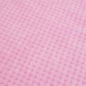 charmsamx Reversible Throw Sherpa Blanket Soft Cozy Fleece Blanket Thickened Reversible Winter Warm Blankets Solid Comfortable Microfiber Lightweight Blankets for Bed Sofa Couch Pink