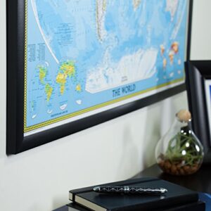 Craig Frames Wayfarer, Classic World Push Pin Travel Map