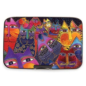 fig design group armored wallet rfid secure data theft protection credit card case (laurel burch fantasticats)